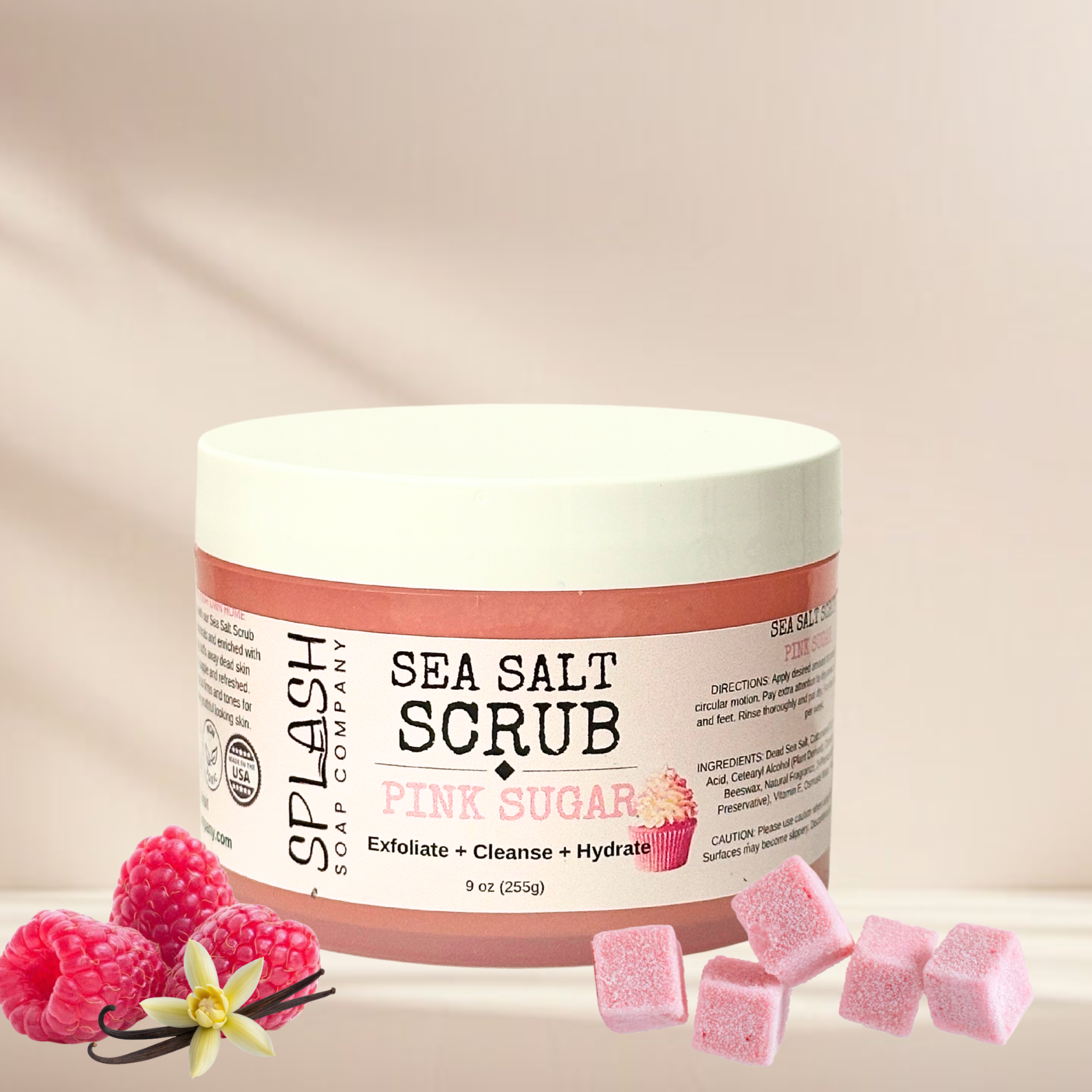 Pink Sugar Sea Salt Scrub – Splash Soap Company